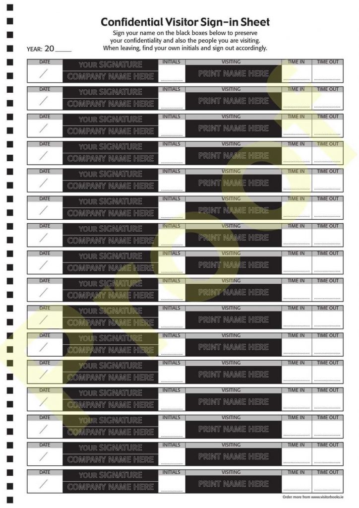 GDPR Compliant Personalised Sign in Book, (800 Names), For Visitor ...
